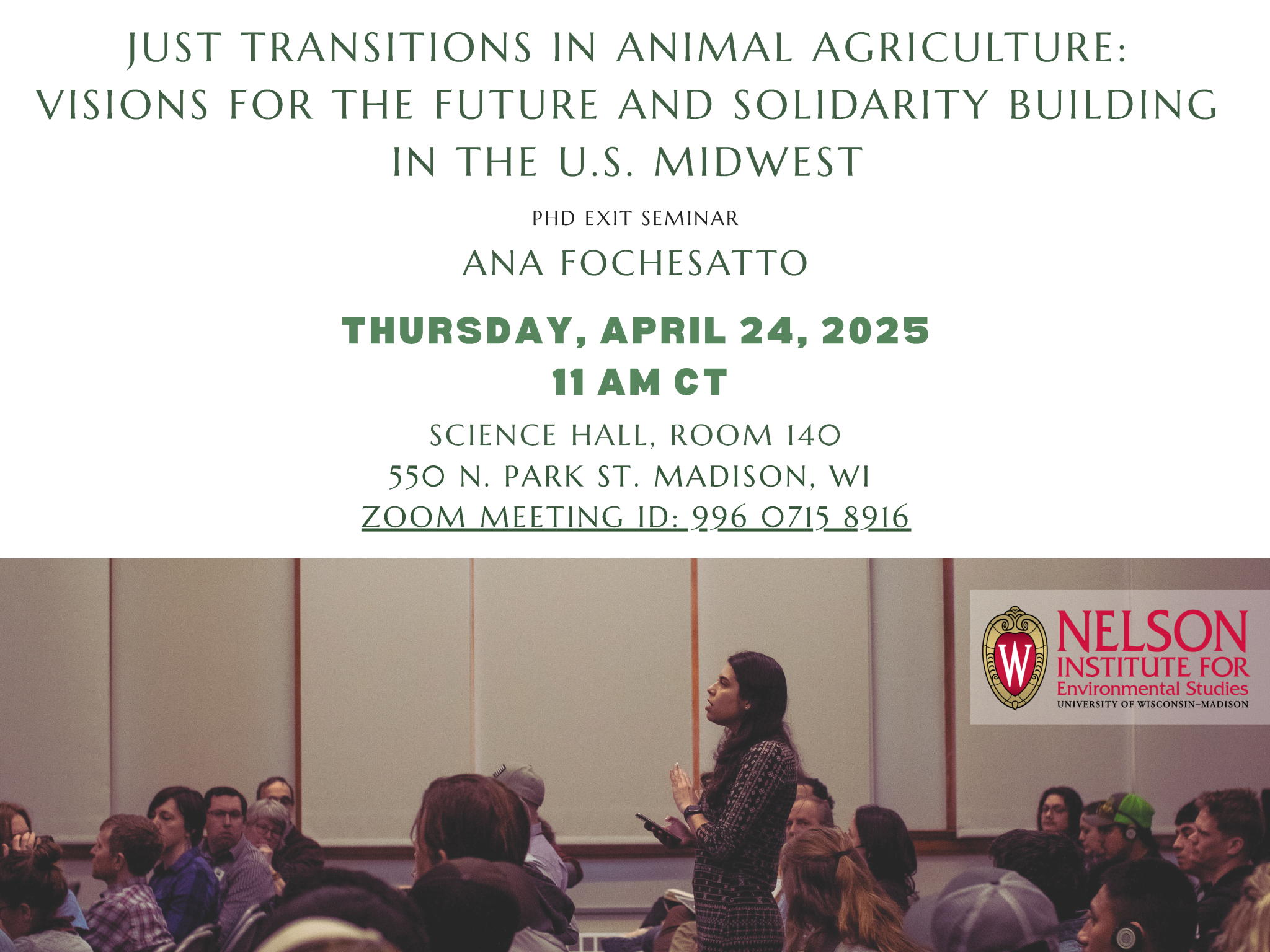 PhD Exit Seminar: Just Transitions in Animal Agriculture: Visions for ...